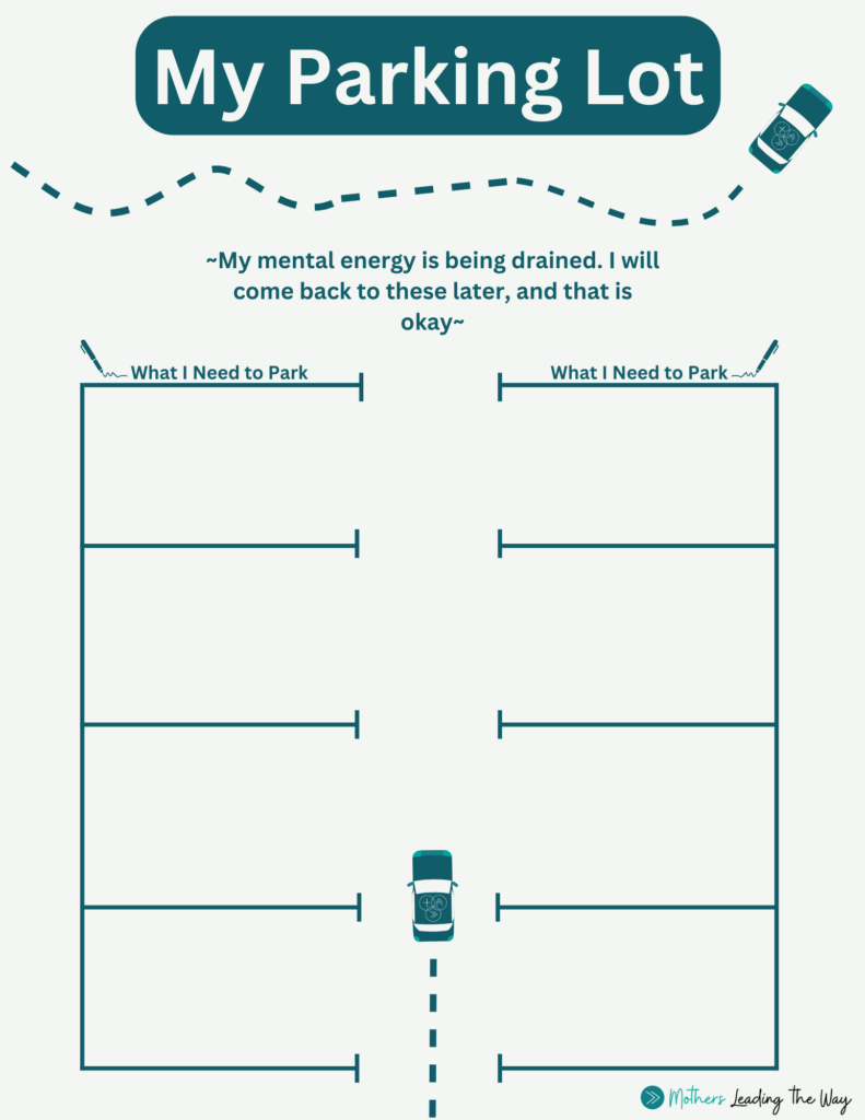 My Parking Lot Digital Worksheet - Postive LeadHERship